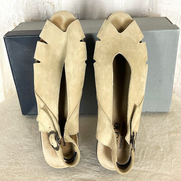 Arche | Shoes | Arche Beige Suede Wedge Sandals | Poshmark